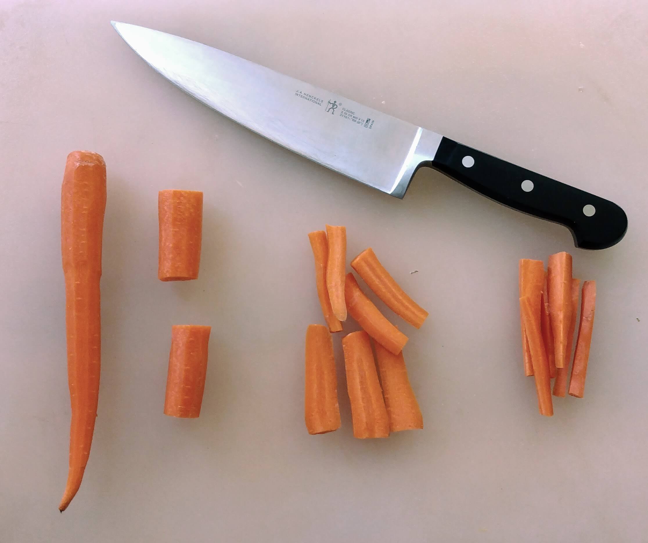 Knife Skills: How to Cut Perfect Carrot Sticks - Kitch'N Giggles